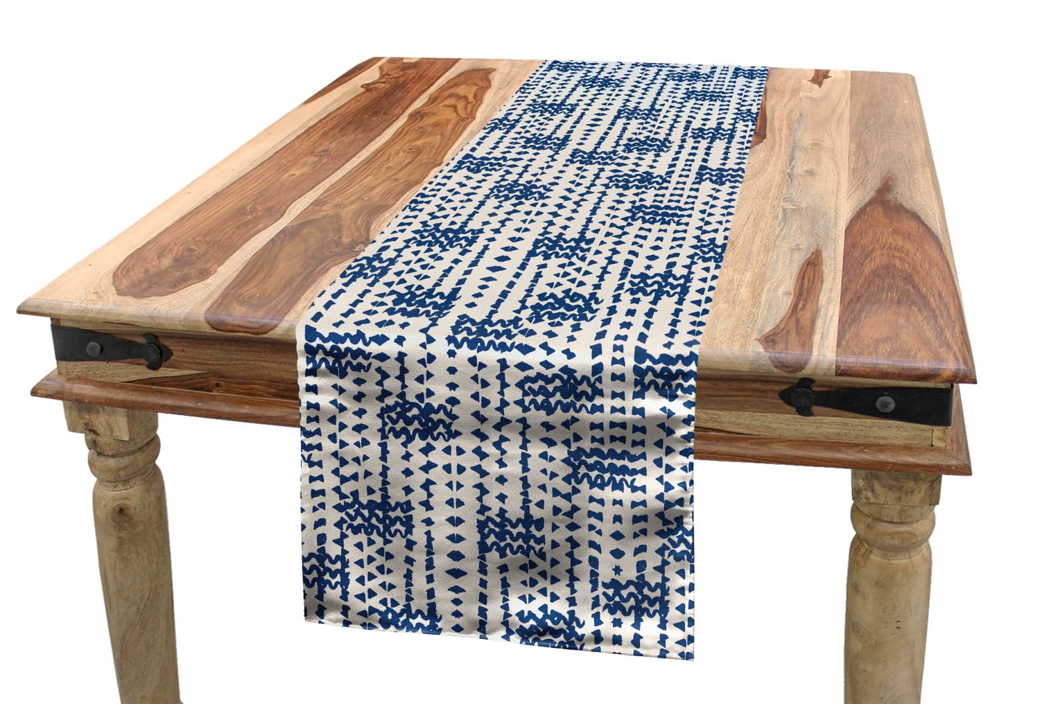 Ethnic Table Runner, Messy Waves and Small Triangles Indonesian ...