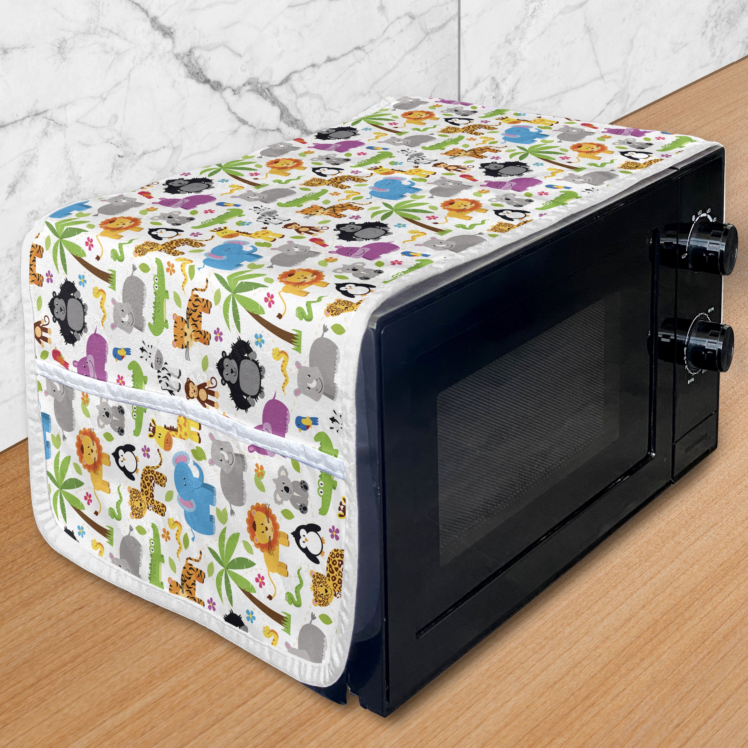 Cartoon Microwave Oven Cover, Various Types of Animals Drawn Manner ...