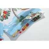 SSLR Men's Santa Claus Tropical Hawaiian Christmas Shirts, Button Down ...