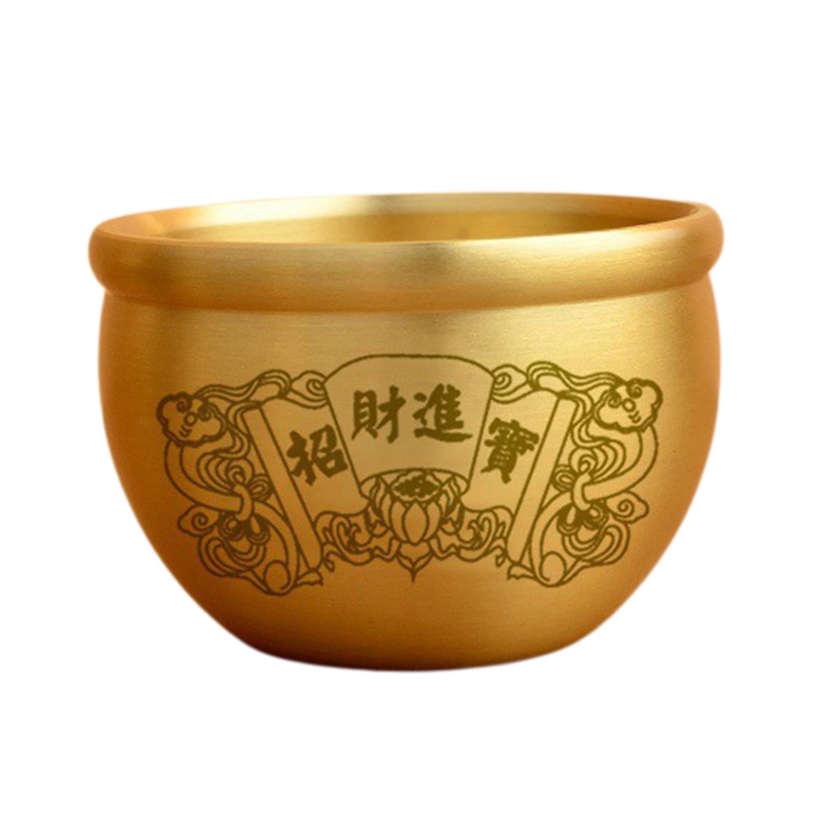 Creative Brass Feng Shui Bowl Figurine Cylinder Success Statue ...
