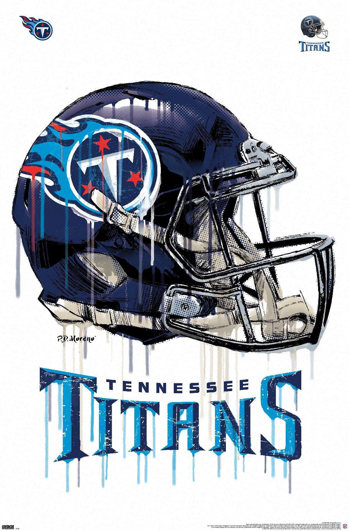 NFL Tennessee Titans - Drip Helmet 20 Poster - Walmart.com - Walmart.com