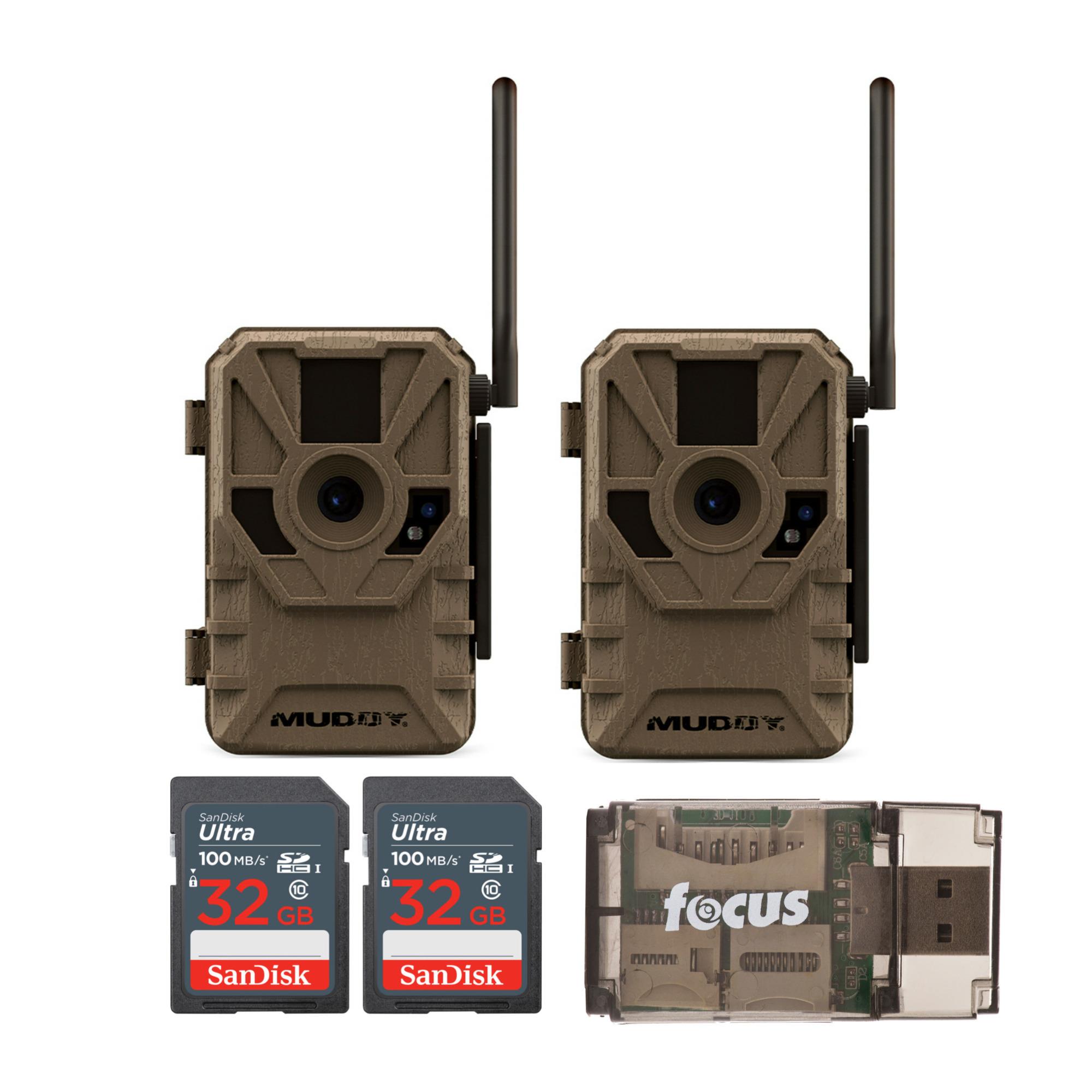 Muddy Manifest Cellular Hunting Trail Monitor with 32GB SD Memory Cards ...