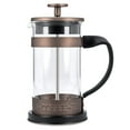 Navaris Retro French Press Coffee Maker (12 oz) - Stainless Steel ...