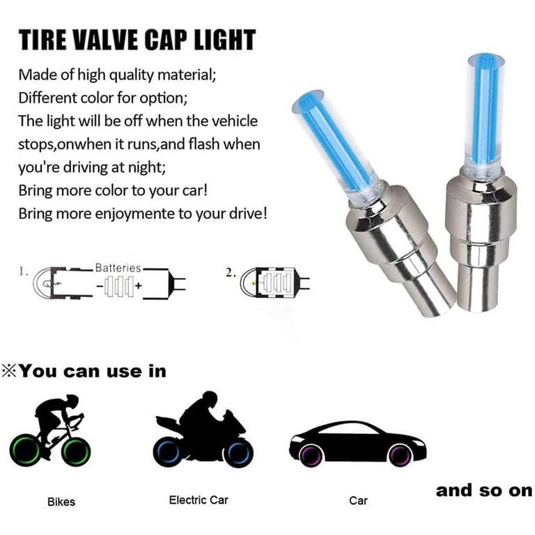 Penis Valve Stem Caps 8-Pack Pink LED Valve Stem Caps - Motion ...