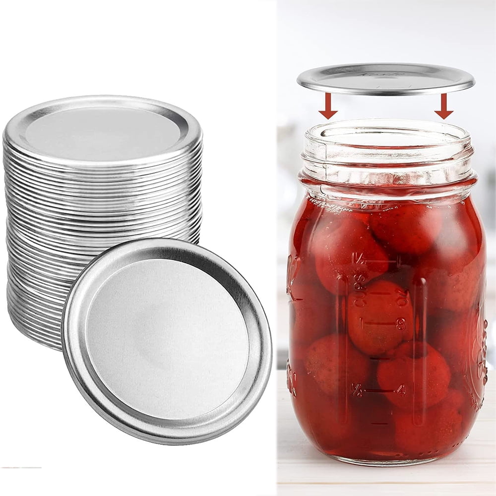 KISPATTI Wide Mouth Mason Jar Lids (24-Count) - Walmart.com