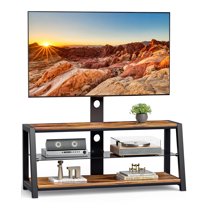 Karin Modern Wood TV Stand for 45 inch TV- Walnut Black - Walmart.com