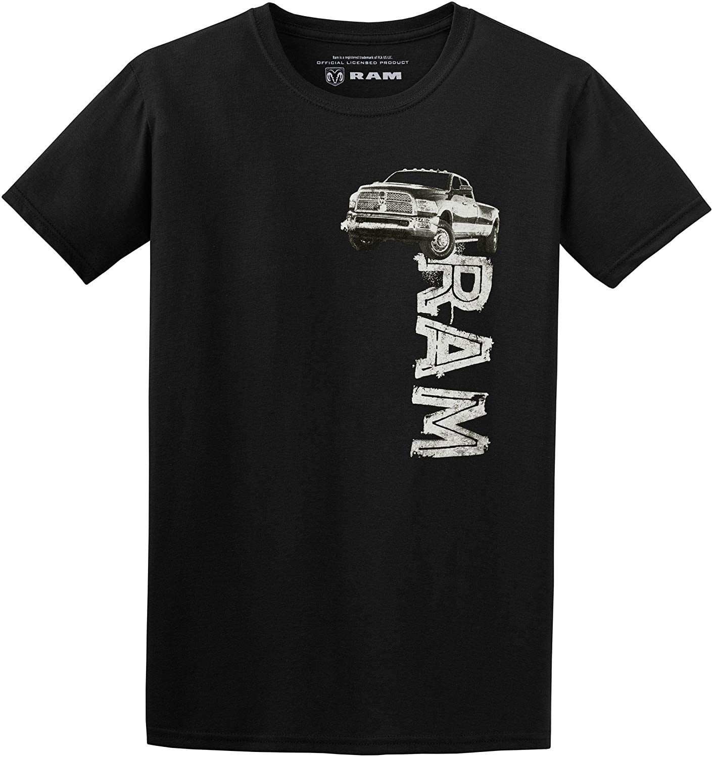 JH Design Men's Dodge RAM Truck Short Sleeve Crew Neck T-Shirt ...
