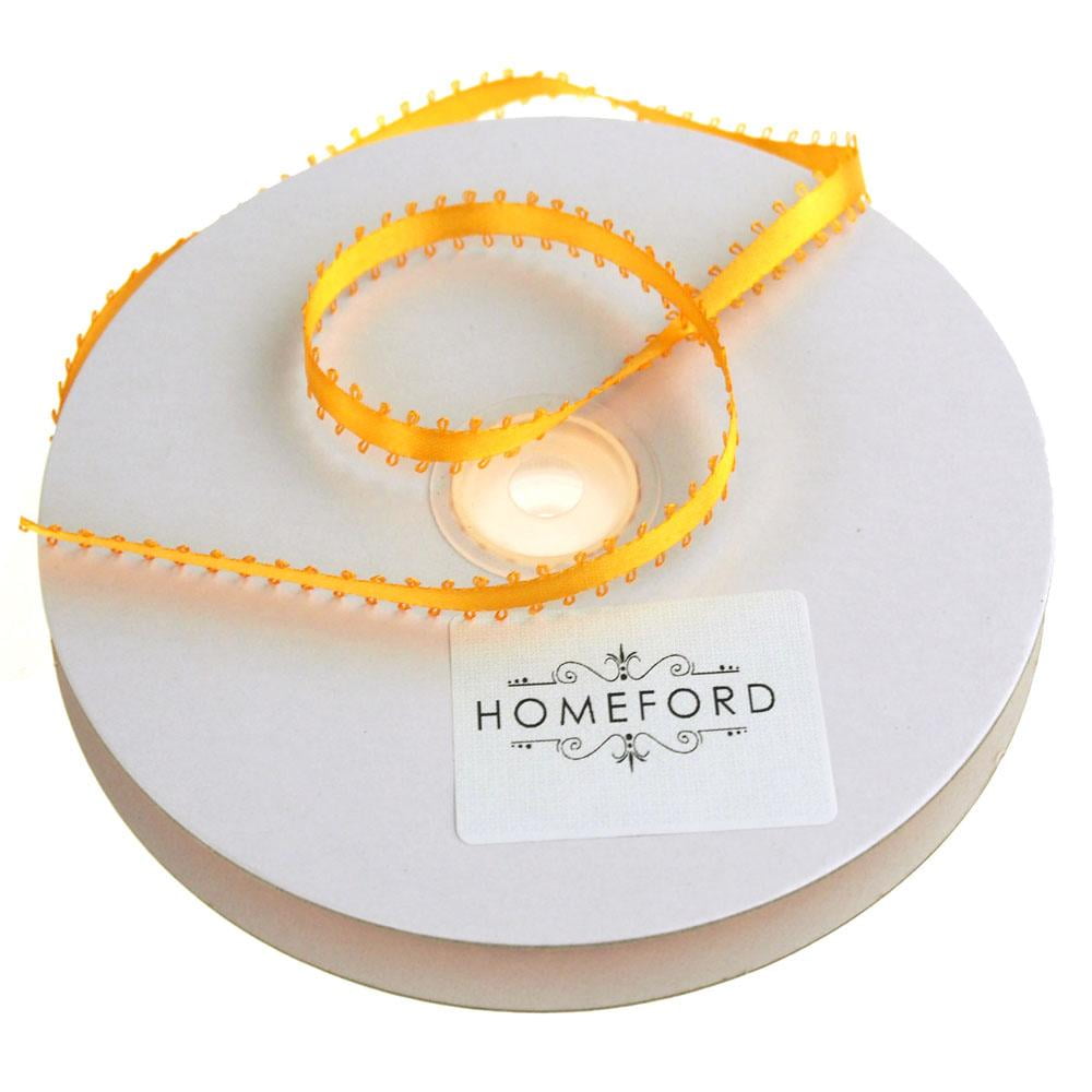 Picot-edge Double Face Satin Ribbon, 3/16-Inch, 50 Yards, Light Gold ...