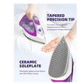 Steam Iron for Clothes, 1750W Iron with Rapid Heating, Non-Stick ...
