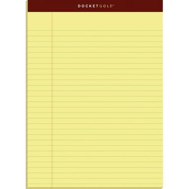 TOPS™ Docket Gold™ Premium Writing Pads, 8 1/2" x 11 3/4", Legal Ruled ...