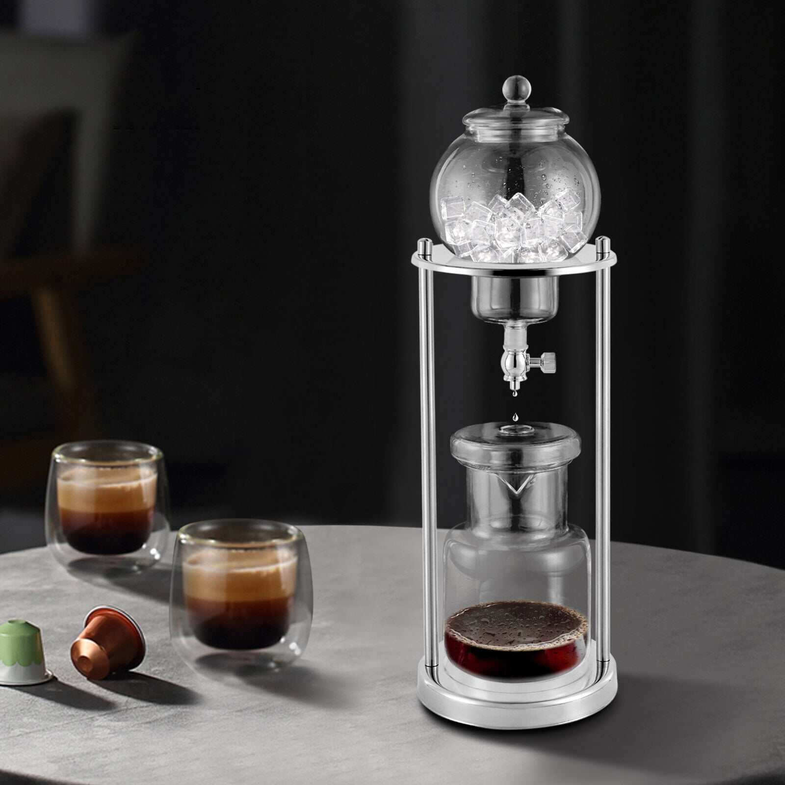 Luxury Iced Coffee Dripper Cold Brew Drip Tower Coffee Maker Glass 6-8 ...