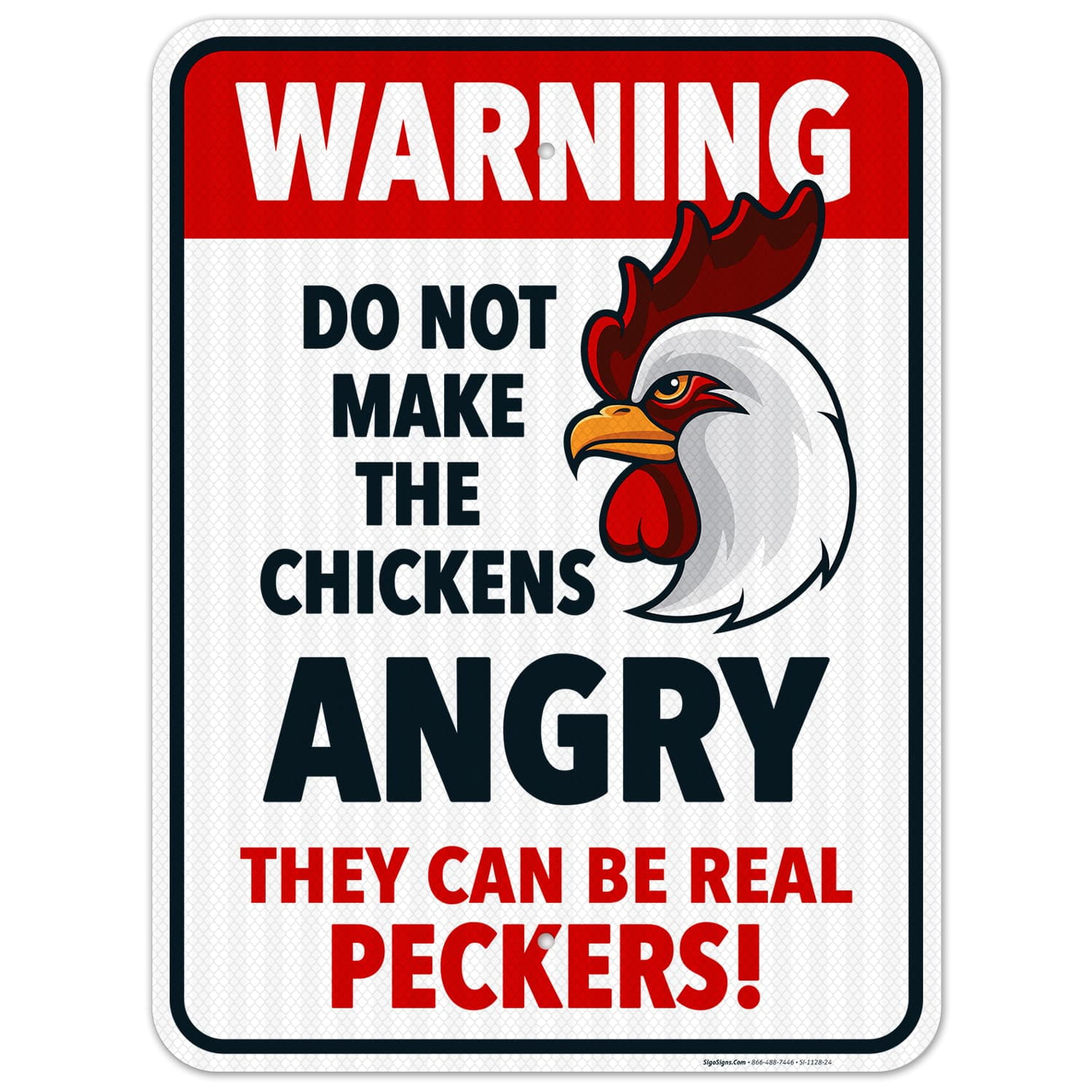 Chicken Sign, Do Not Make The Chickens Angry, Funny Chicken Coop Decor ...