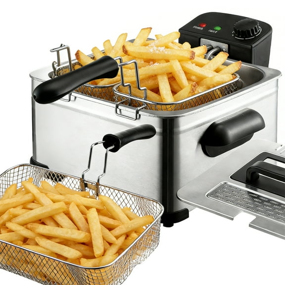 OVENTE Electric Deep Fryer 1.5L, Adjustable Temperature, Viewing Window ...