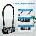 Combination Locks, Long Shackle Code Resettable Combination Padlock for ...