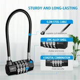 Combination Locks, Long Shackle Code Resettable Combination Padlock for ...