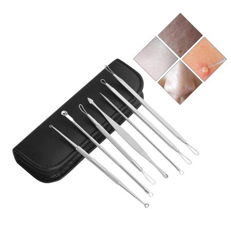 7Pcs Stainless Steel Pimple Pins Blackhead Whitehead Pimple Spot ...
