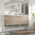 Eviva Axis 72 Inch White Oak Double Sink Bathroom Vanity - Walmart.com