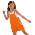 CPNG Girls Solid Color Short Overalls Sleeveless Suspender Romper Cute ...