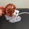 Skeleton Aquarium Decoration, Air Driven Moving Water Wheel Fish Tank ...