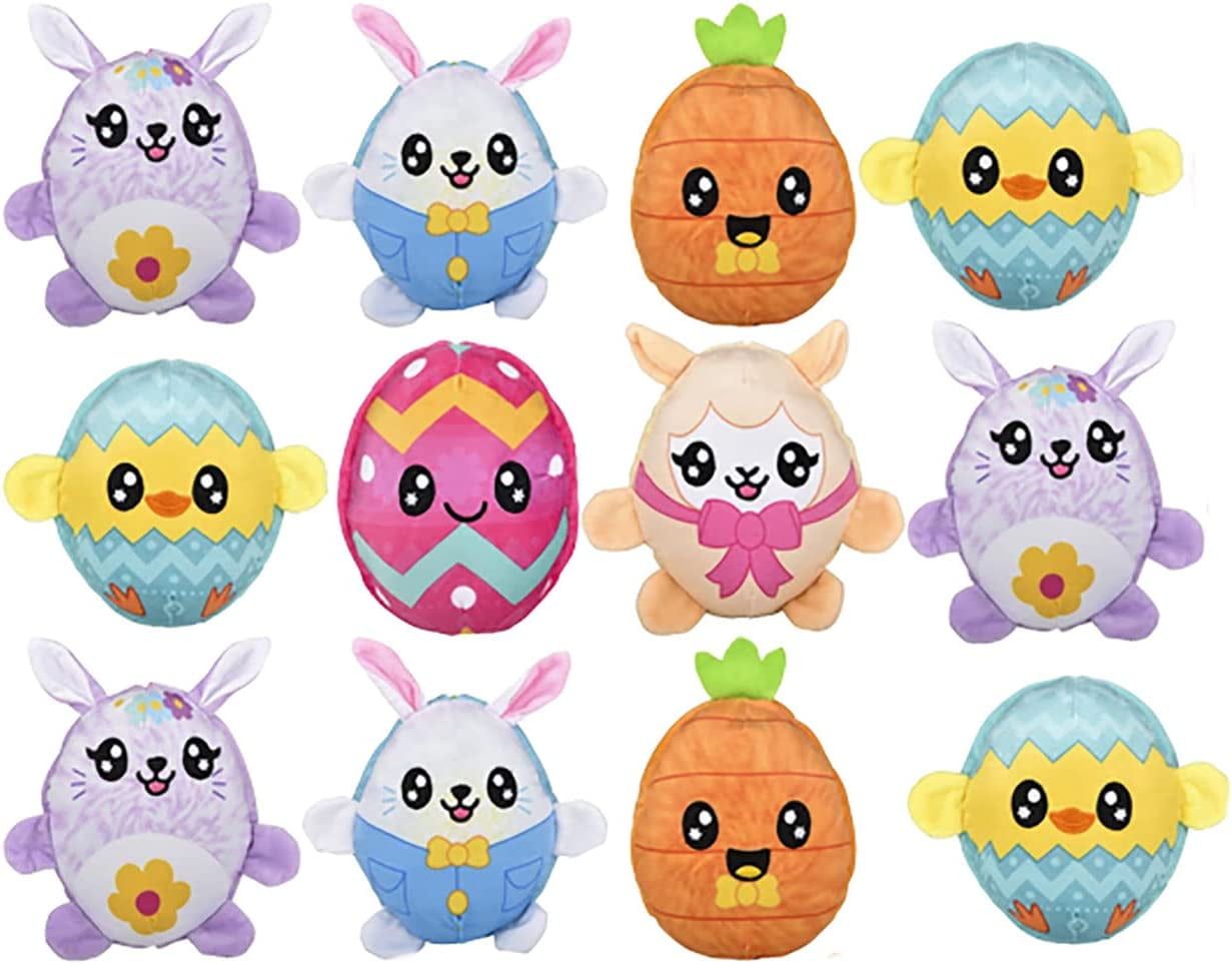 Set of 12 Easter Themed Reversible Plush - Inside Out - 2 in 1 Stuffed ...