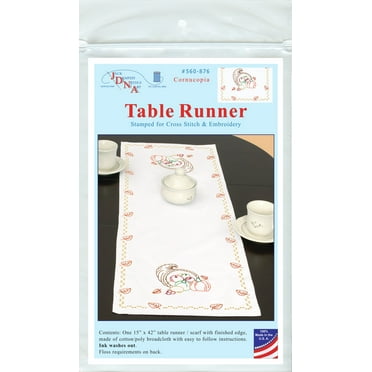 Jack Dempsey Stamped Table Runner/Scarf 15"X42"-Cardinal - Walmart.com