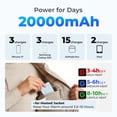 20000 mAh Portable Charger Power Bank Dual USB Battery Pack for iPhone ...