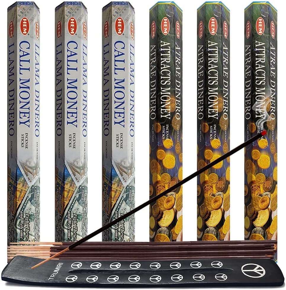 Call Money & Attracts Money Incense Sticks & Holder Bundle Variety Pack ...