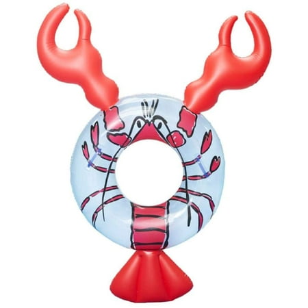 Giant Inflatable Shrimp Lobster Shaped Swimming Ring Cartoon Adult ...