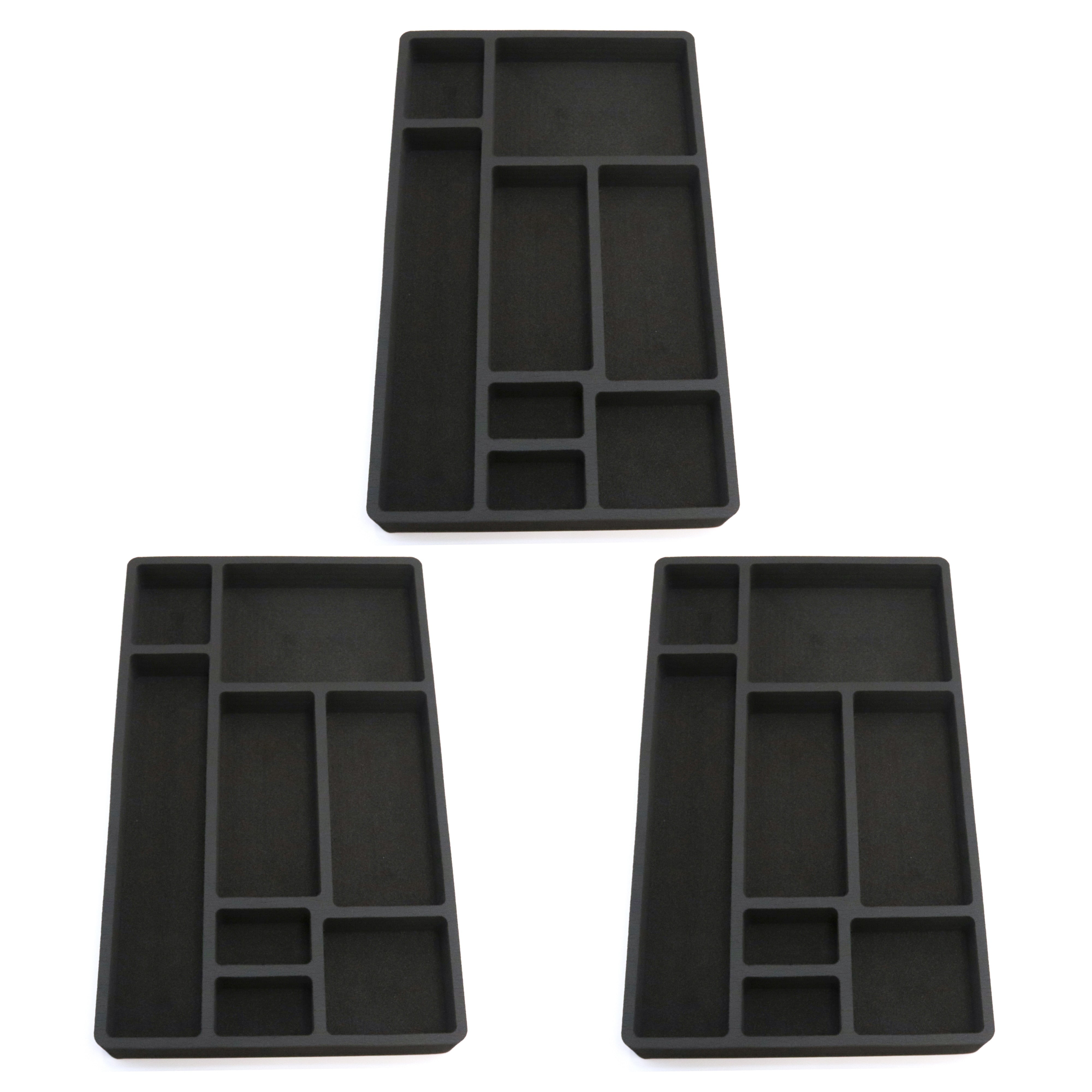 Polar Whale 3 Piece Desk Drawer Organizers Tray Non-Slip Waterproof ...