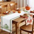 Autumn Thanksgiving Green Pumpkin Leaves Table Runner 13x72in Non-Slip ...