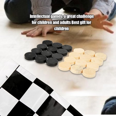 Sonew International Checkers,24PCS Wooden International Draught Checker ...
