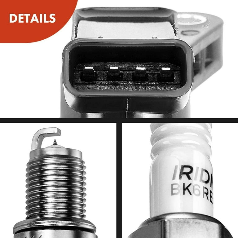 Coil Pack Set 6-PC Ignition Coils & Spark Plugs Kit For Volvo & Land ...