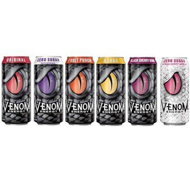 Venom Black Mamba Energy Drink, 16 oz (8 Cans), Super Strength Focus ...