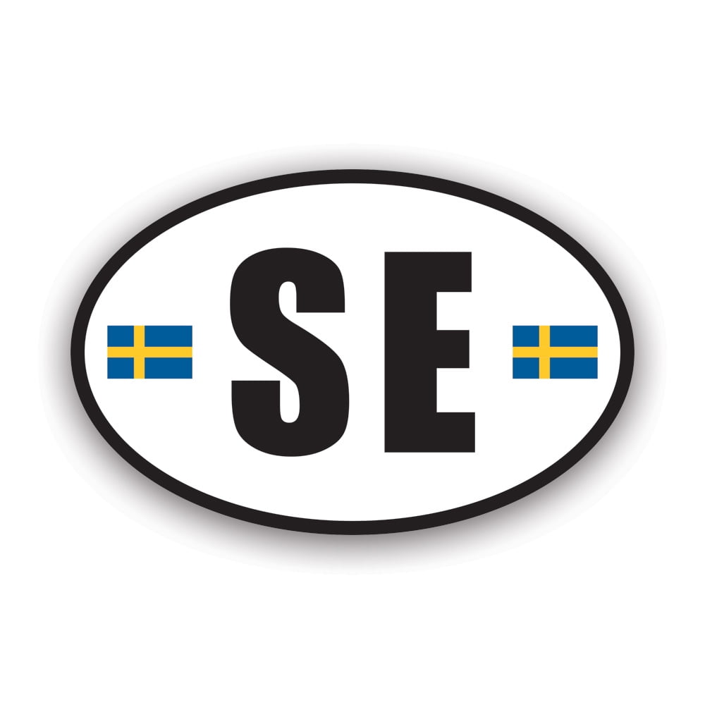 Sweden Oval Sticker Decal - Self Adhesive Vinyl - Weatherproof - Made ...