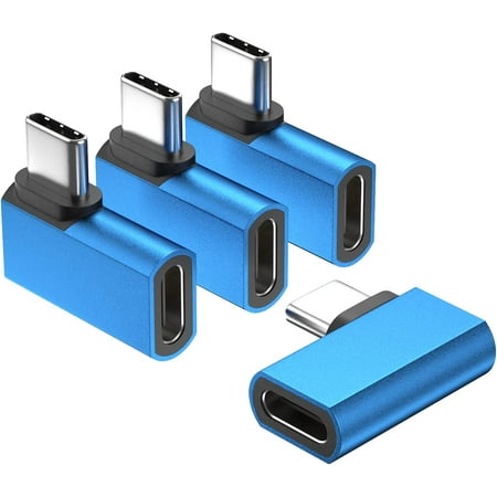 90 Degree USB C Right Angle Adapter, UseBean(4-Pack) PD 100W USB Type C ...