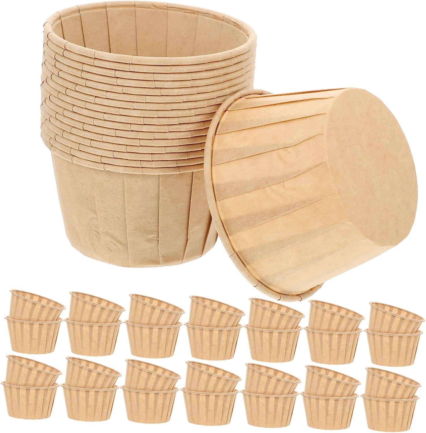 150pcs Cupcake Cake Roll Cups Disposable Underpads Round Cake Stand Ice ...