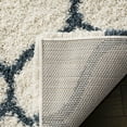 SAFAVIEH Hudson Arline Geometric Shag Area Rug, Ivory/Slate Blue, 5' x ...