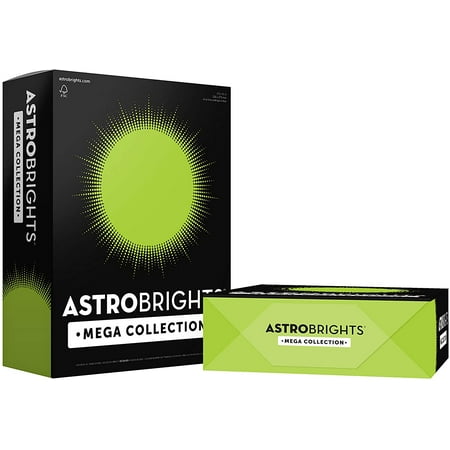 Astrobrights Mega Collection 640 Sheets, 65 lb/176 GSM, Bright Green ...