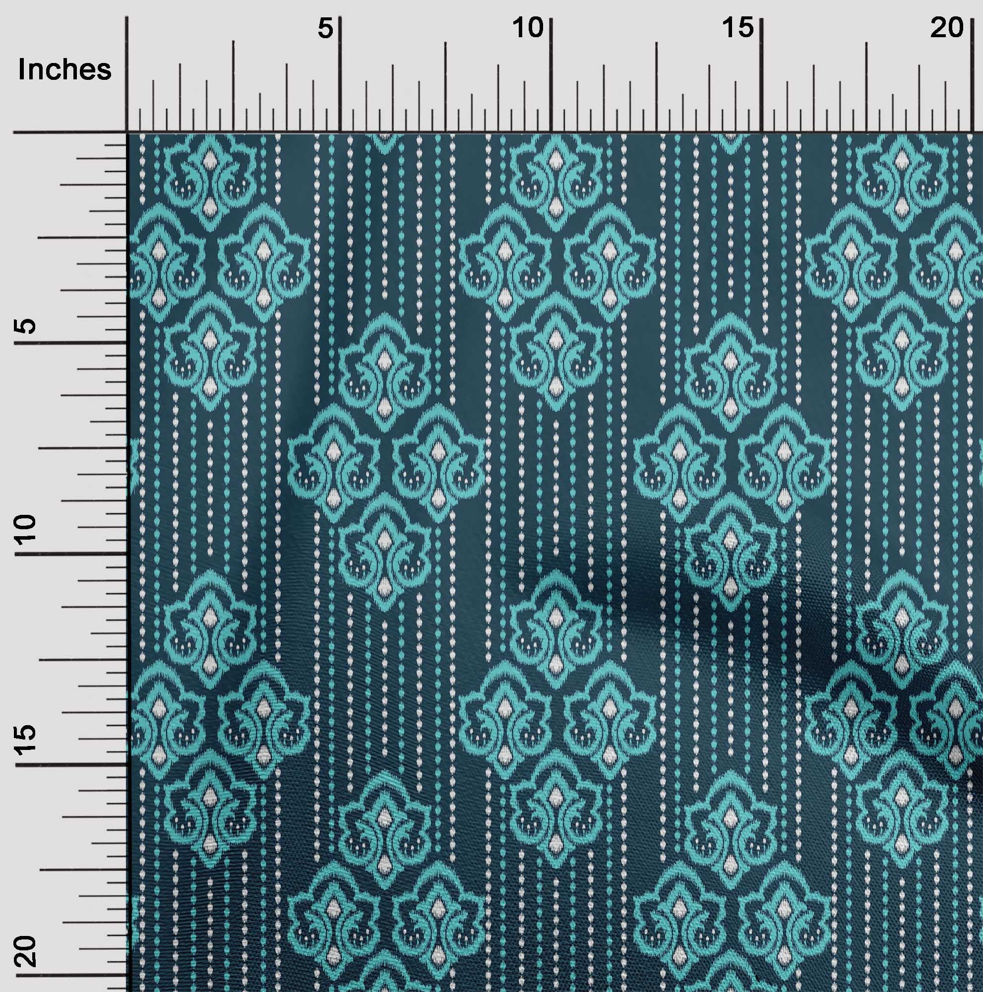 oneOone Silk Tabby Fabric Ethnic Ikat Print Fabric By The Yard 42 Inch ...