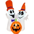 Yexmas 6 Ft Halloween Inflatables Pumpkin And Ghost Outdoor Decoration