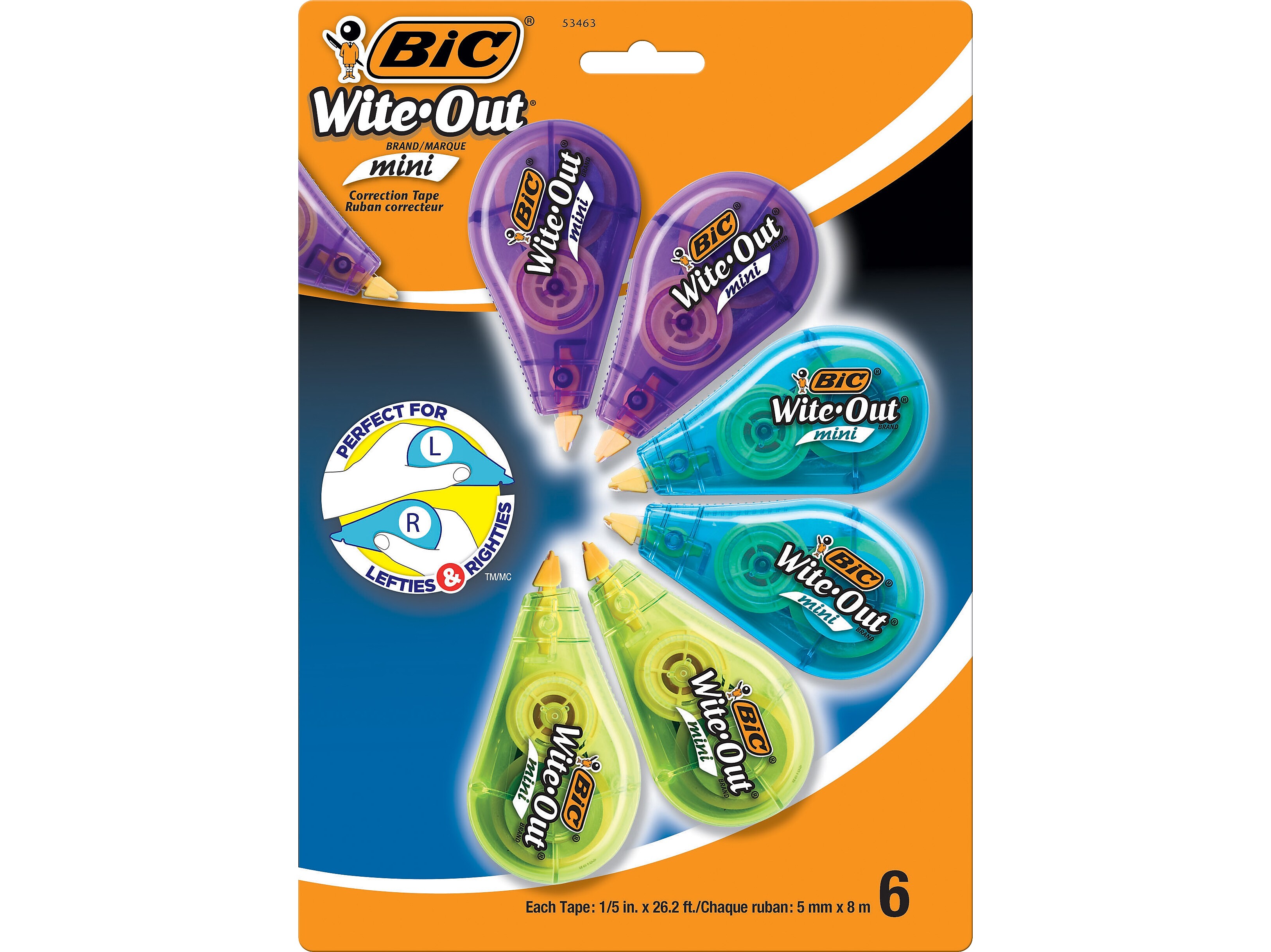 Wite-Out mini Correction Tape, White, 6/Pack WOTMP61-WHI - Walmart.com ...