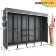 88.2" W Clothes Rack with Cover, Heavy Duty Garment Rack for Hanging ...