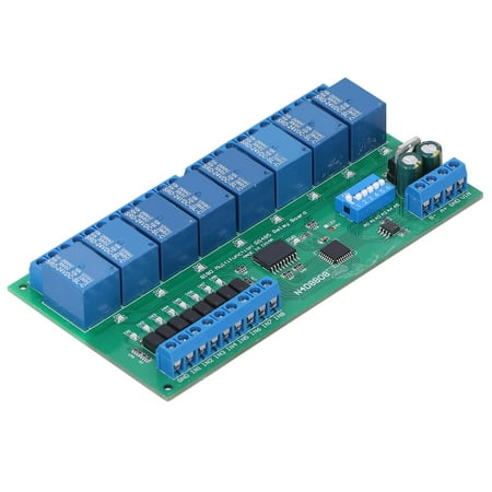 Dioche Relay,Relay 8 Input 8 Output RS485 DIN35 Rail Box Shell PLC Expansion Board 24V N4D8B08 ...