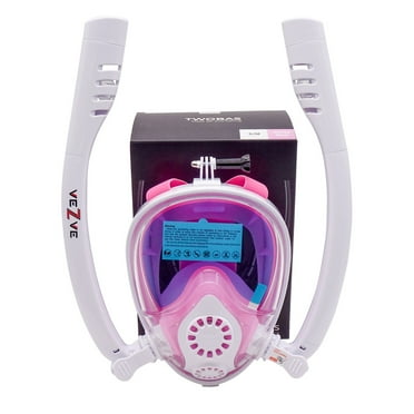 Scuba Choice Dive Mask With Blue Mirror Coated Lense + Black Snorkel ...