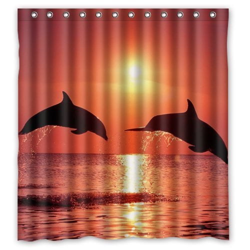 Mohome Beautiful Scenic Sunrise And Sun Shower Curtain Waterproof