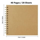 MOQIN Scrapbook 7x7 Inch DIY Scrapbook Album Hardcover Kraft Paper ...