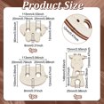 3Pcs Wooden Animal Themed Safety Eye Clamps Blanched Almond 90x115x12mm ...