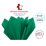 Emerald Green Tissue Paper Squares, Bulk 24 Sheets, Presents by Feronia ...