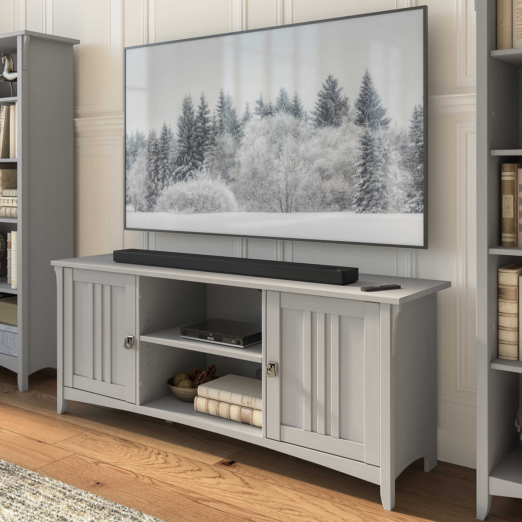 Bush Furniture Salinas TV Stand for 70 Inch TV in Cape Cod Gray ...