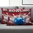 Bowling Pillow Covers Set of 4, Vintage Bowling Bottles Ball Red ...